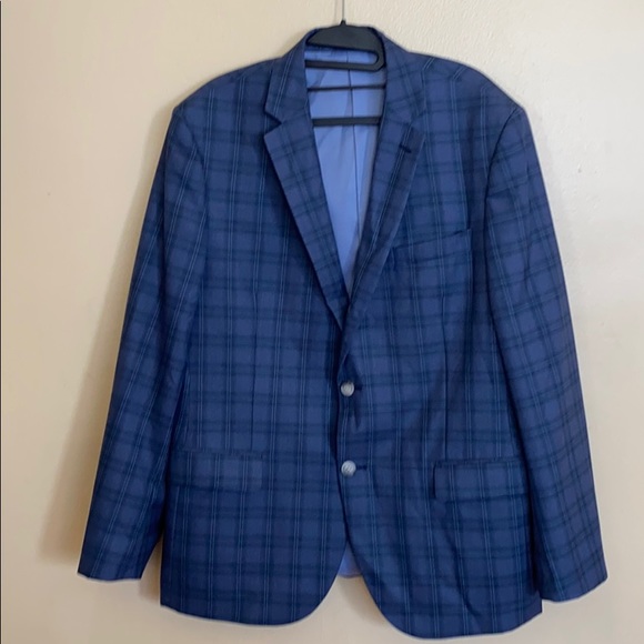 John Barlett | Suits & Blazers | Mens Blue Checkered Sports Coat | Poshmark